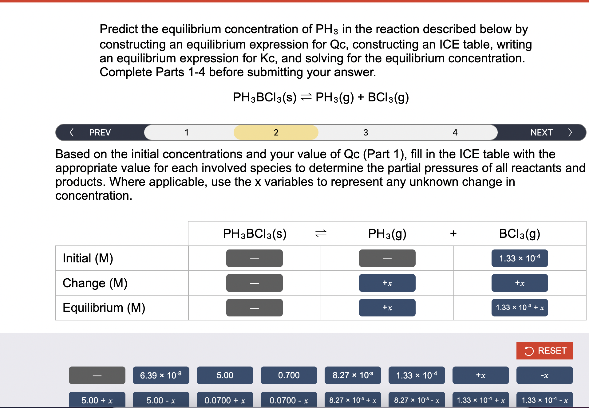 Solved Predict the equilibrium concentration of PH3 in the | Chegg.com