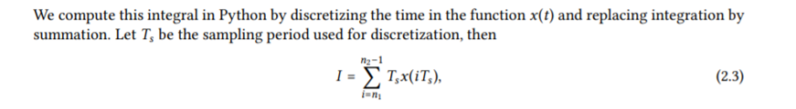 Solved We compute this integral in Python by discretizing | Chegg.com