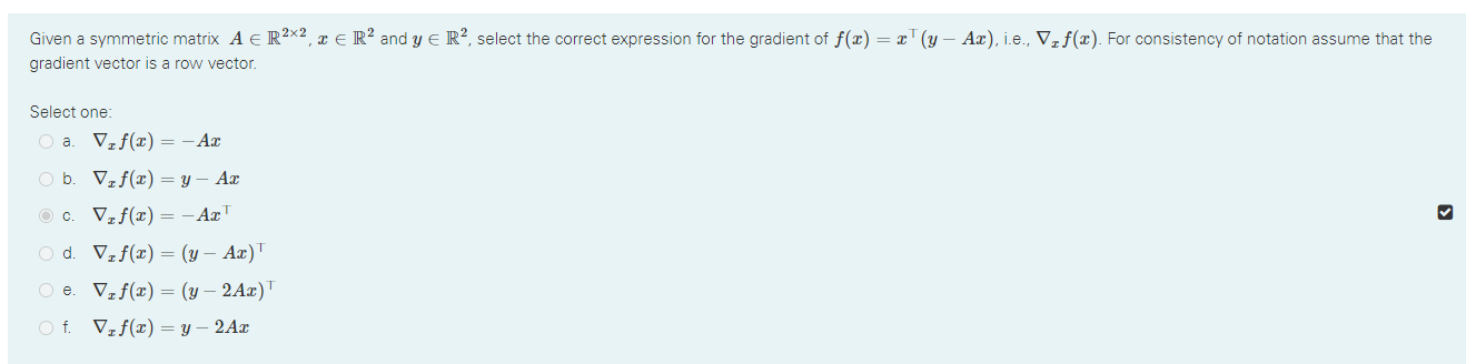 Solved The answer c is correct, I'm just uncertain as to how | Chegg.com