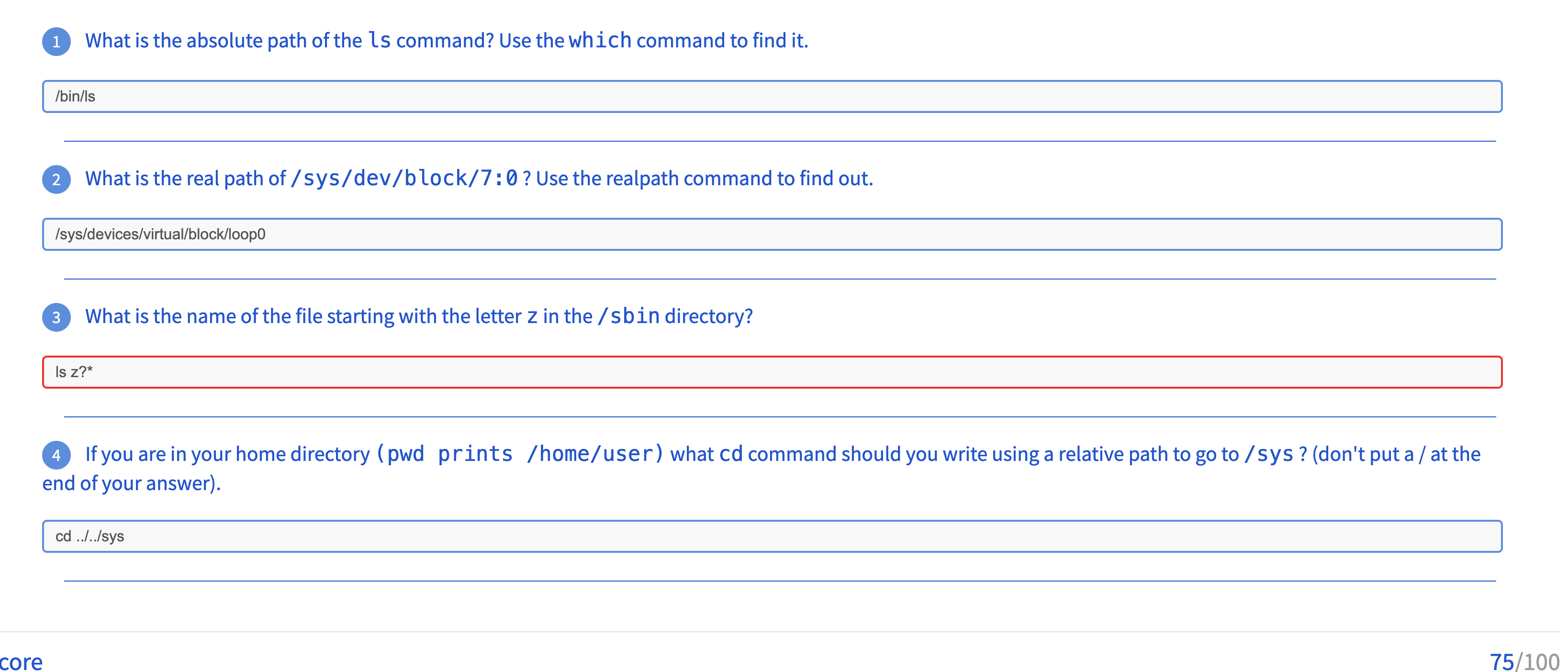 Solved What is the absolute path of the ls command? Use the | Chegg.com