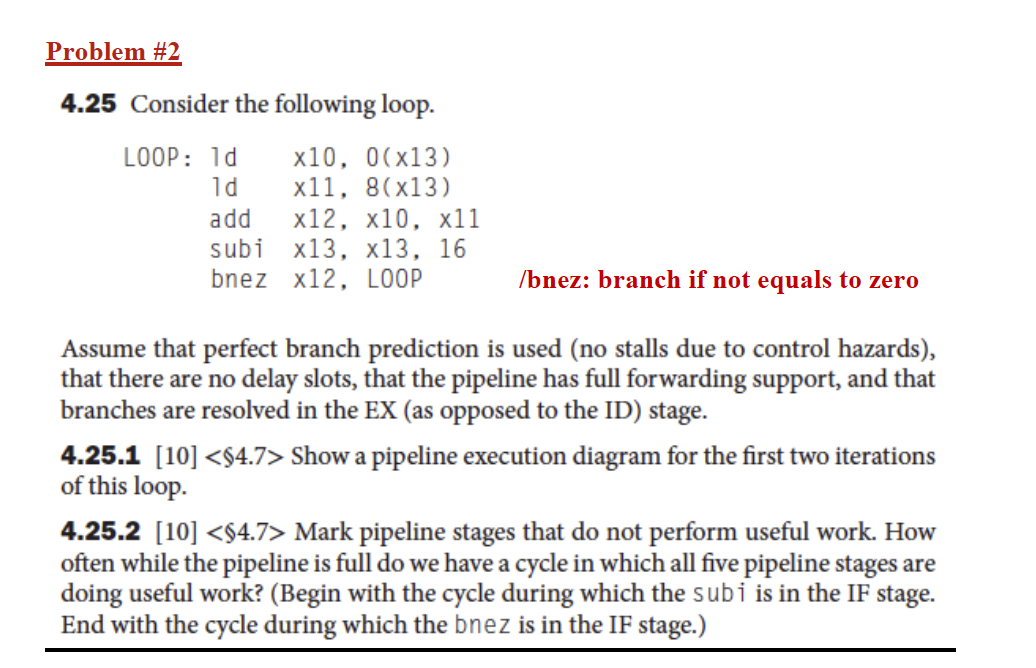 Solved Problem \#2 4.25 Consider the following loop. Assume | Chegg.com