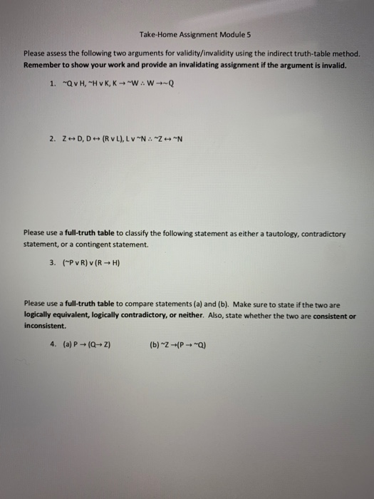 Solved Take-Home Assignment Module5 Please assess the | Chegg.com