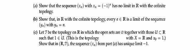 Solved Reminder: If X is a set. Then the cofinite topology | Chegg.com