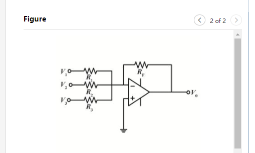 Solved Part A - Calculating the output voltage of a summing | Chegg.com
