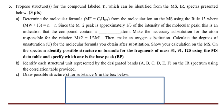 6. Propose structure(s) for the compound labeled Y, | Chegg.com 6. Propose structure(s) for the compound labeled Y, | Chegg.com