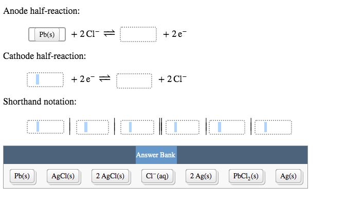 Solved Complete the half-reactions for the cell shown, and | Chegg.com