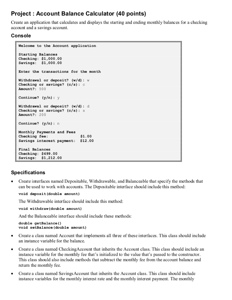 Create Compile And Run The Java Program Use The 4976