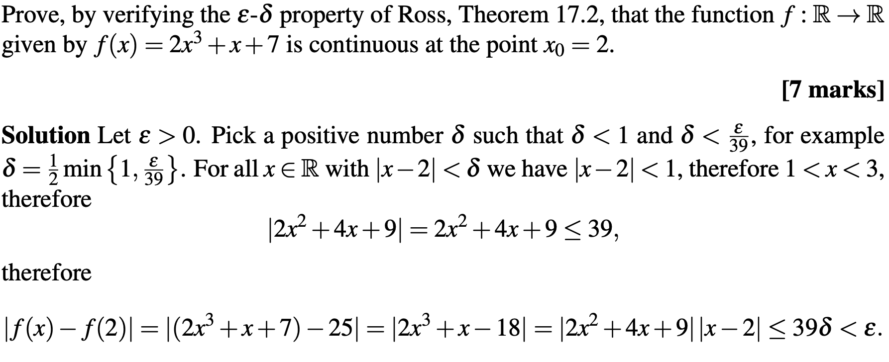 Solved How do we find epsilon/39 in the solution of this | Chegg.com