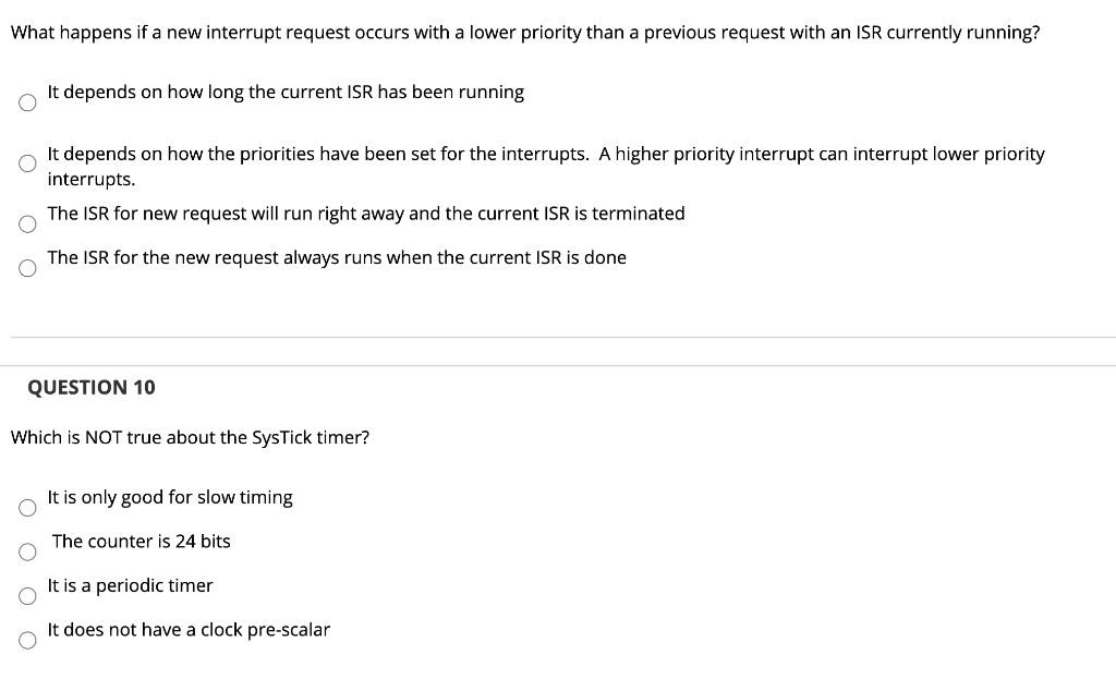 Solved What Happens If A New Interrupt Request Occurs With A 