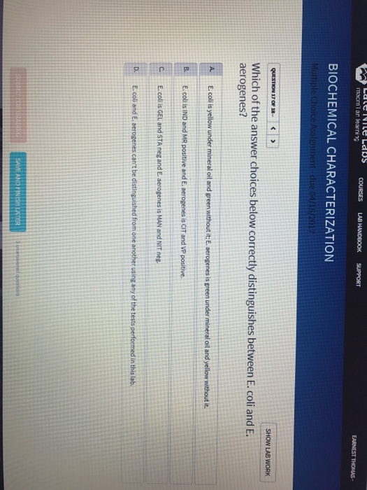Solved which of the answer choices below correctly | Chegg.com
