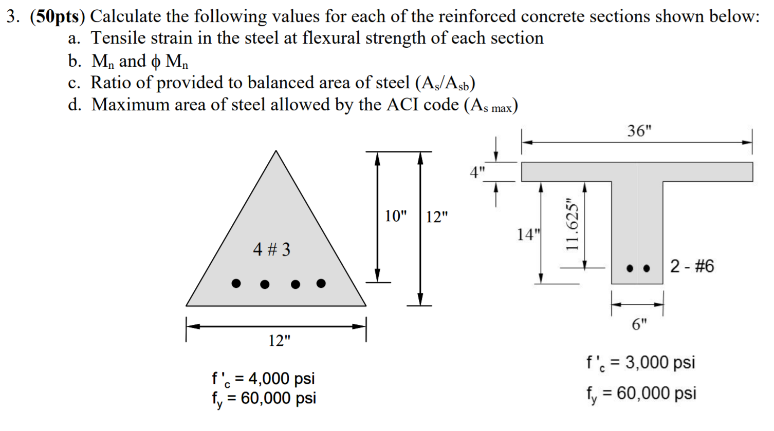Solved 3. (50pts) Calculate the following values for each of | Chegg.com