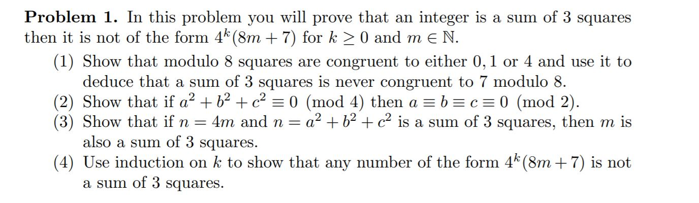 Solved Problem 1. In This Problem You Will Prove That An 