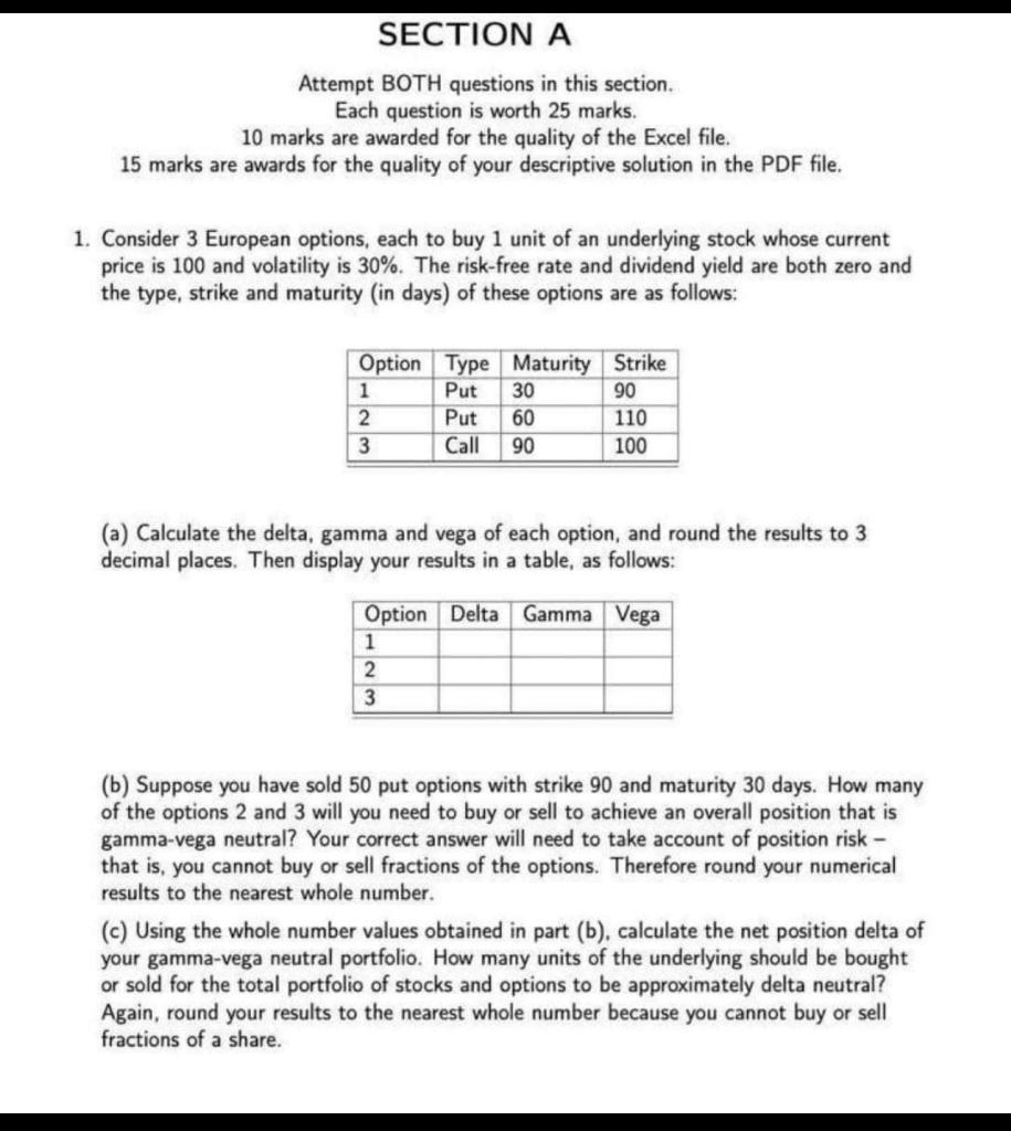 SECTION A Attempt BOTH questions in this section. | Chegg.com