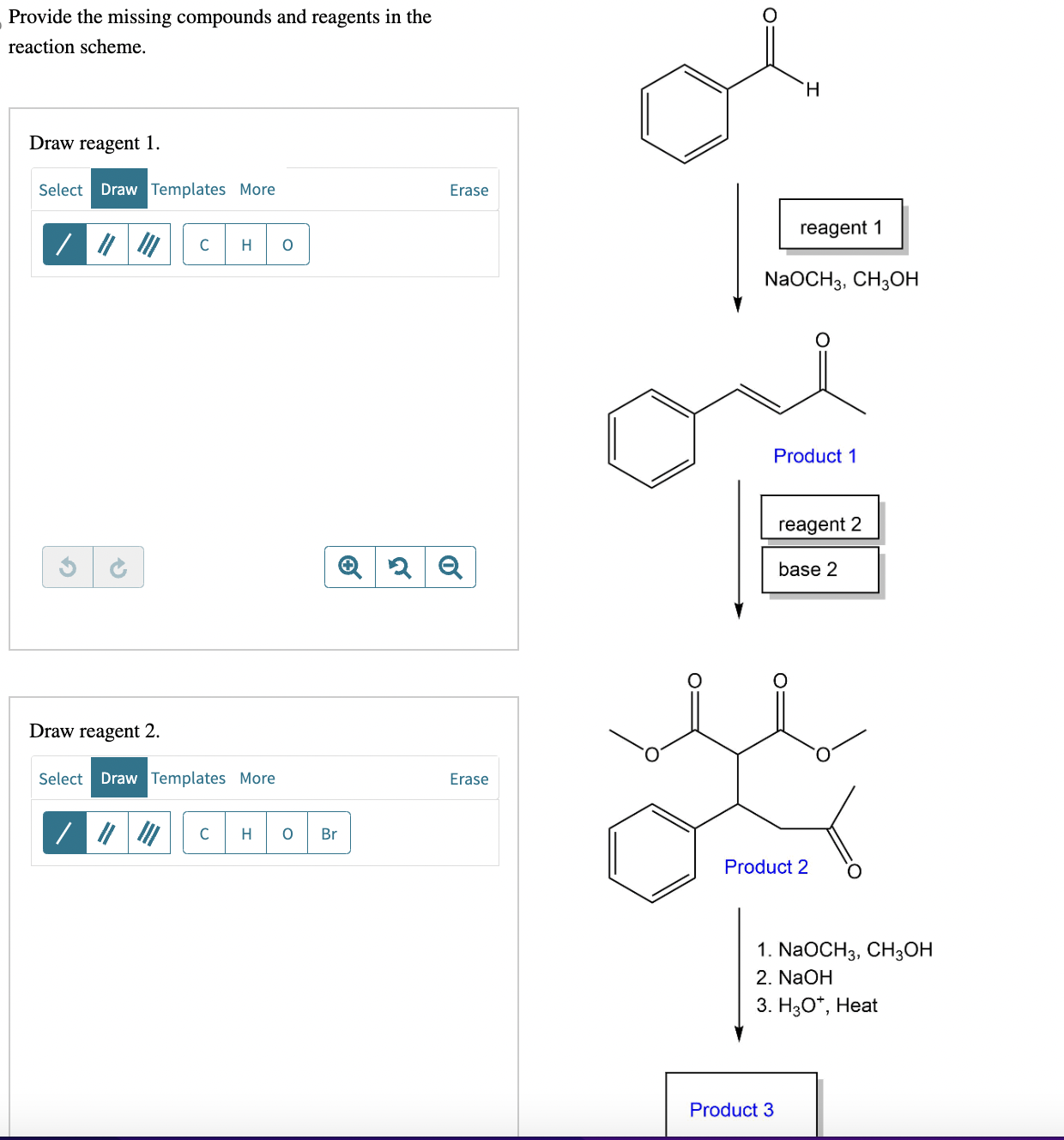 Solved Provide the missing compounds and reagents in the | Chegg.com
