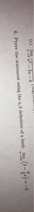 Solved 6. Prove the statement using the e, δ definition of a | Chegg.com