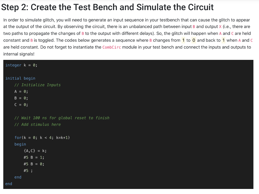 Step 1 Implement The Circuit In Verilog A Ins In