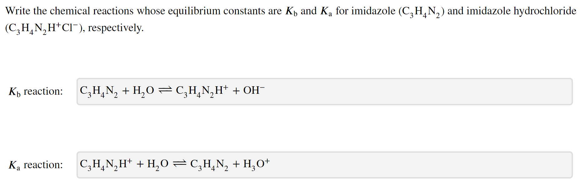 Solved Write the chemical reactions whose equilibrium | Chegg.com