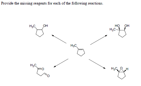 Solved Provide the missing reagents for each of the | Chegg.com