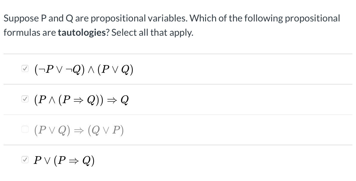 Solved Suppose P And Q Are Propositional Variables Which Of 