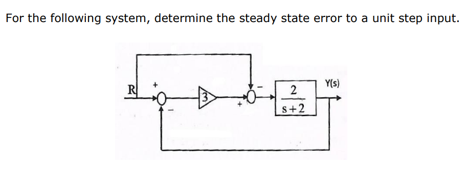 Solved For the following system, determine the steady state | Chegg.com