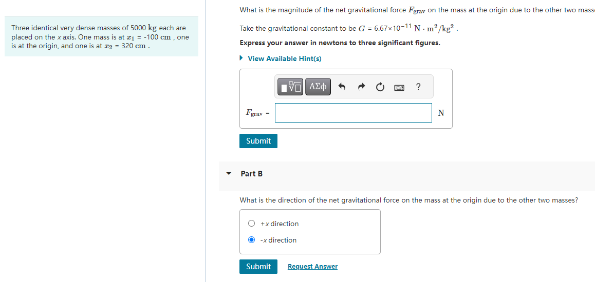 Solved What is the magnitude of the net gravitational force | Chegg.com