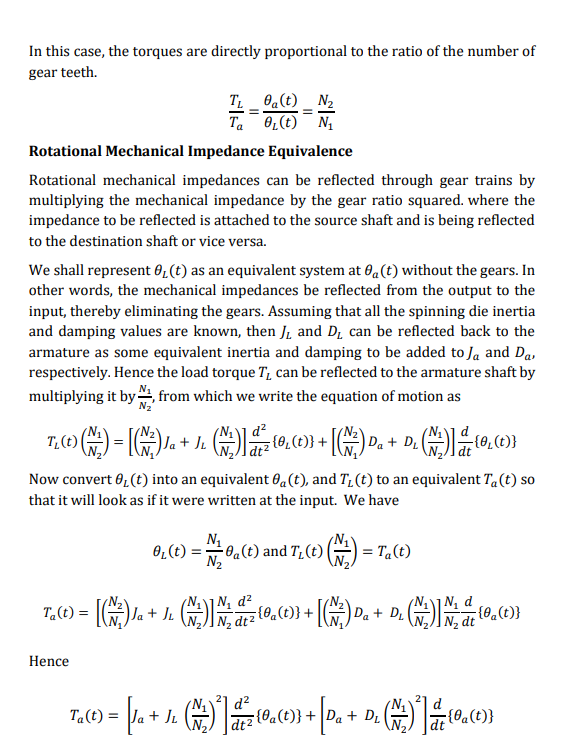 Solved (2) For the rotational mechanical subsystem, carry | Chegg.com