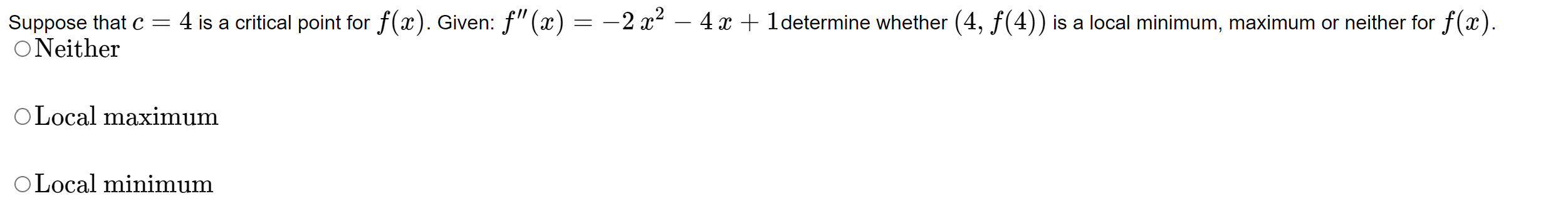Solved The graph below belongs to f′(x), the first | Chegg.com