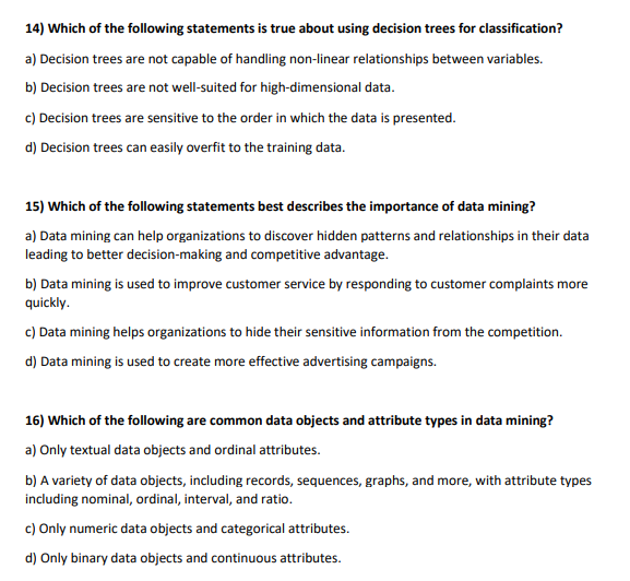 Solved 14) Which of the following statements is true about | Chegg.com