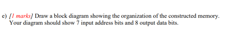 Solved Question #7 (5 marks): Construct a ROM memory with | Chegg.com