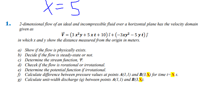 Solved - 2-dimensional flow of an ideal and incompressible | Chegg.com