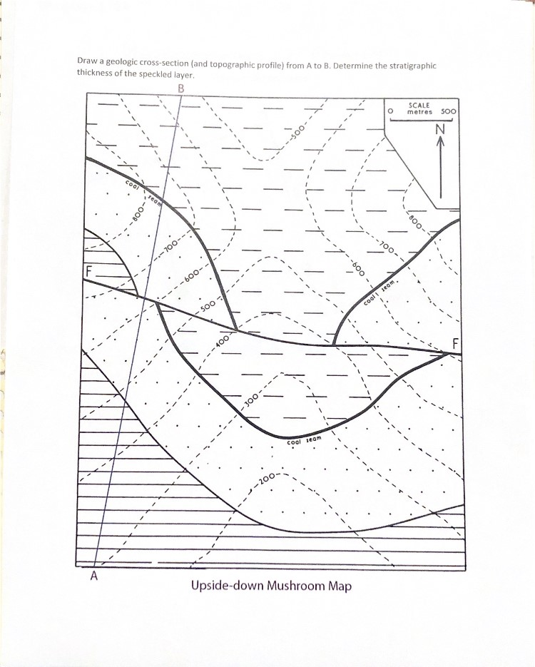 Solved how do i draw a geologic cross-section of my map from | Chegg.com