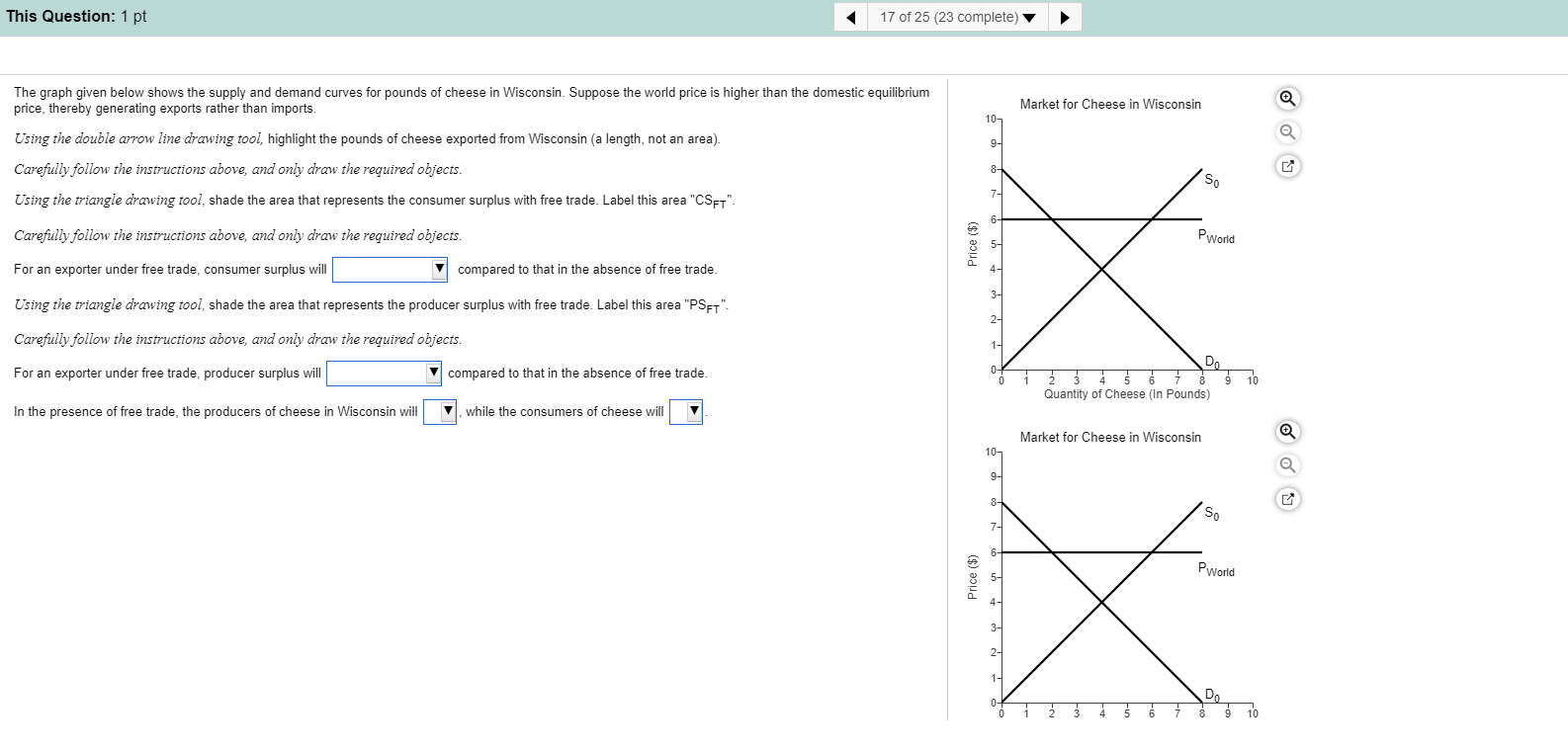 Solved This Question: 1 pt 17 of 25 (23 complete) The graph | Chegg.com