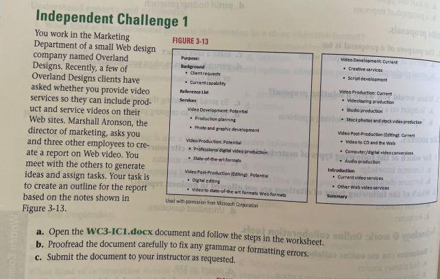 Figure 3-13. a. Open the WC3-IC1.docx document and | Chegg.com
