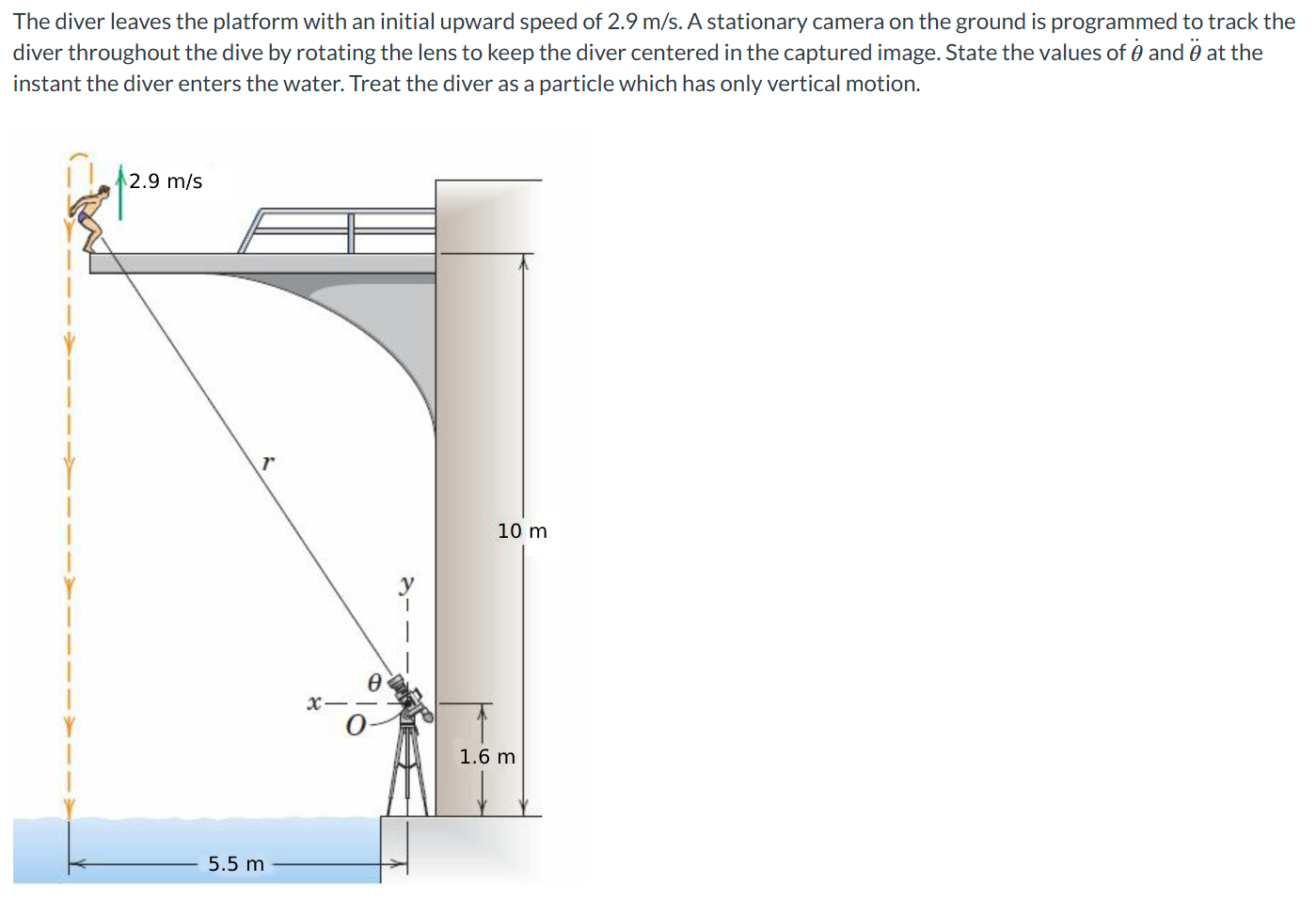 Solved The diver leaves the platform with an initial upward | Chegg.com