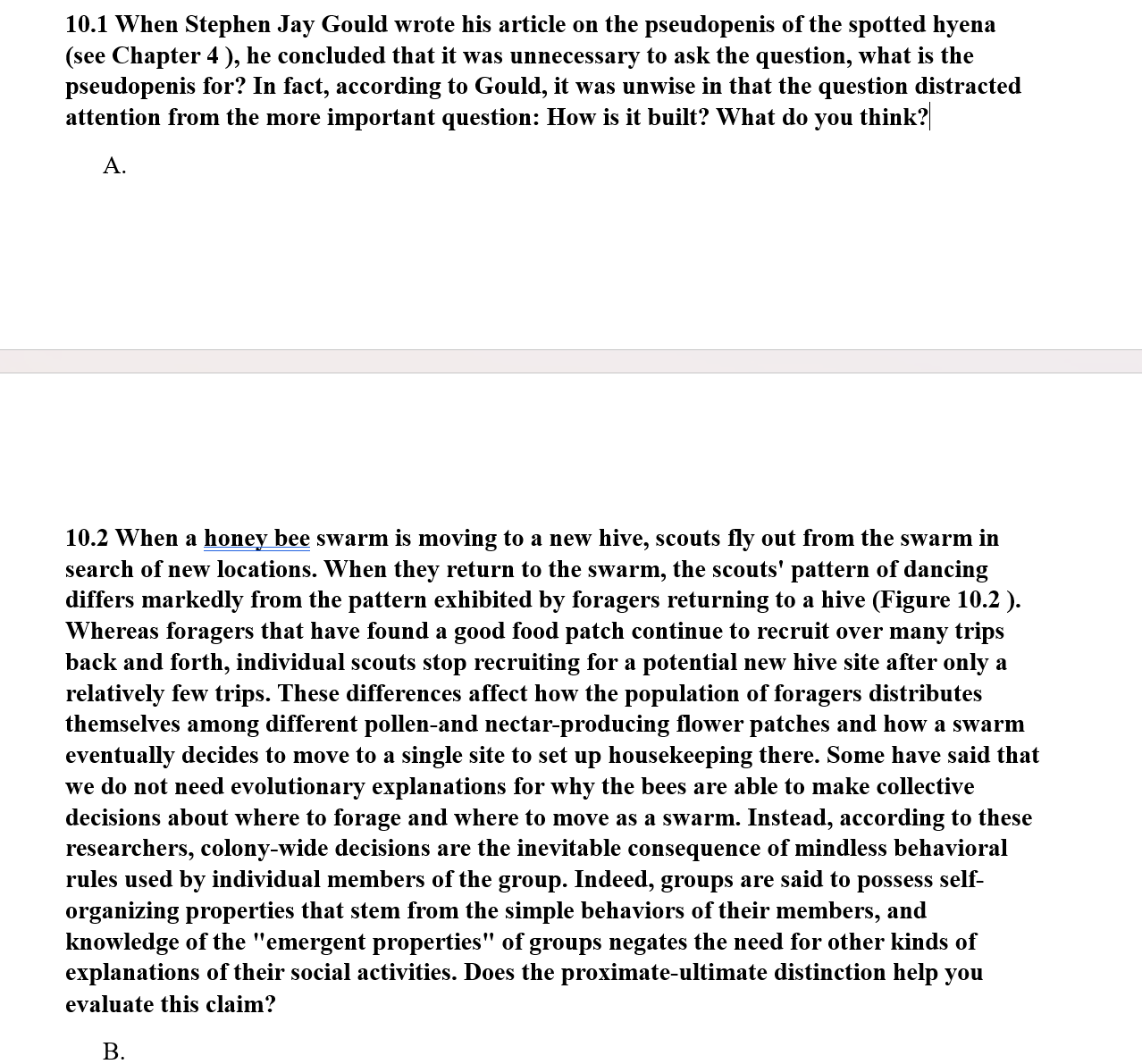 Solved 10.3 The four main questions for behavioral | Chegg.com