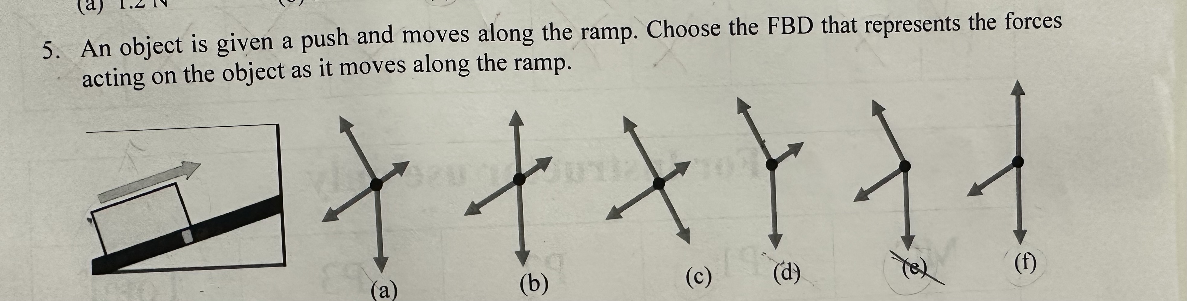 Solved An object is given a push and moves along the ramp. | Chegg.com