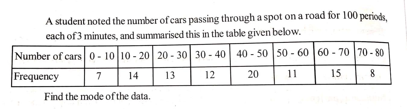 Solved A student noted the number of cars passing through a | Chegg.com