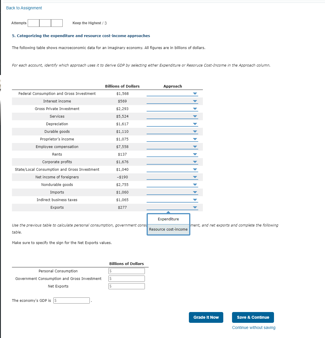 Solved 5. Categorizing the expenditure and resource | Chegg.com