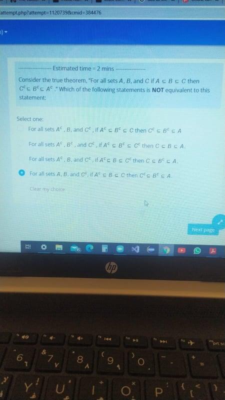 Solved attempt.php?attempt=11207398 cmid=384476 Estimated | Chegg.com