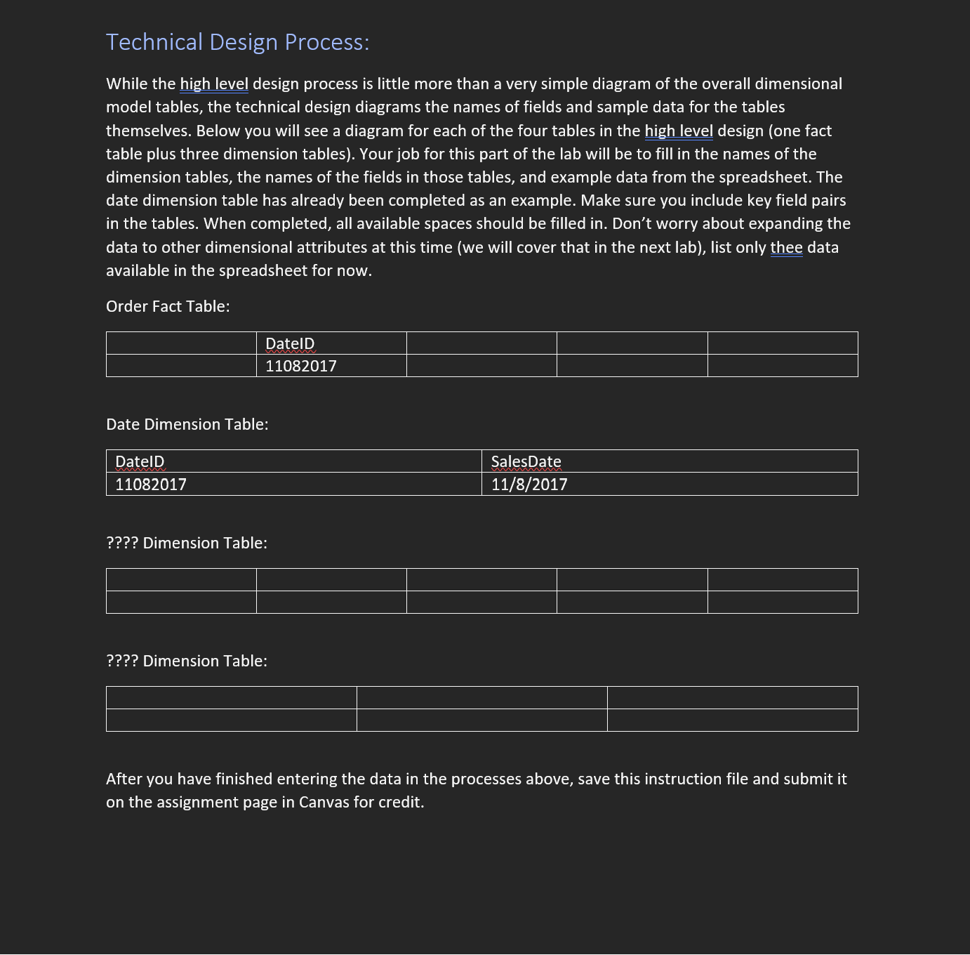 Solved Technical Design Process: While the high level | Chegg.com