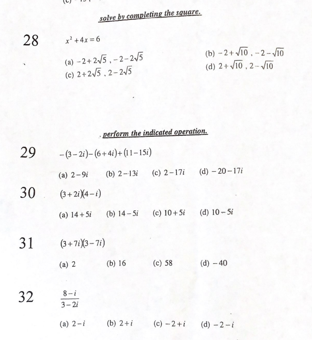 Solved solve by completing the square. 28x2+4x=6 (a) | Chegg.com Solved solve by completing the square. 28x2+4x=6 (a) | Chegg.com