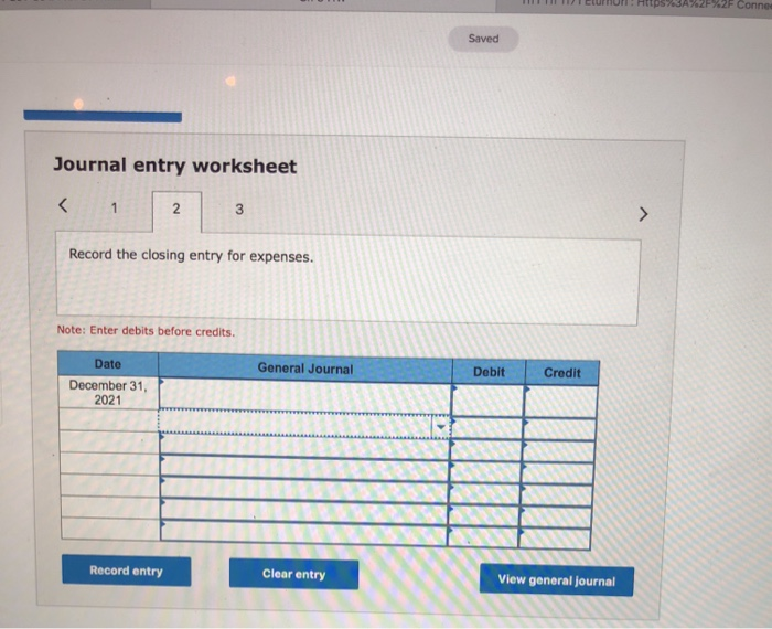 Solved rumori : Https%3A%2F%2F Conne Saved Journal entry | Chegg.com
