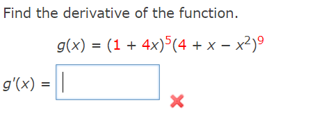 Solved Find the derivative of the function. | Chegg.com