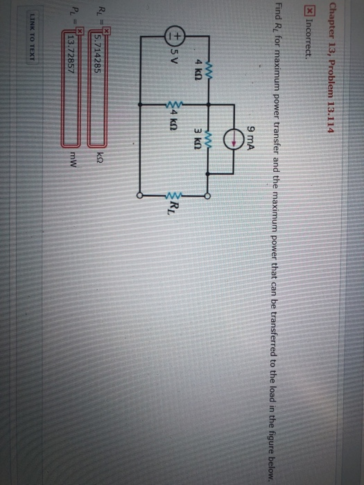 Solved Chapter 13, Problem 13.114 | Incorrect Find R, for | Chegg.com