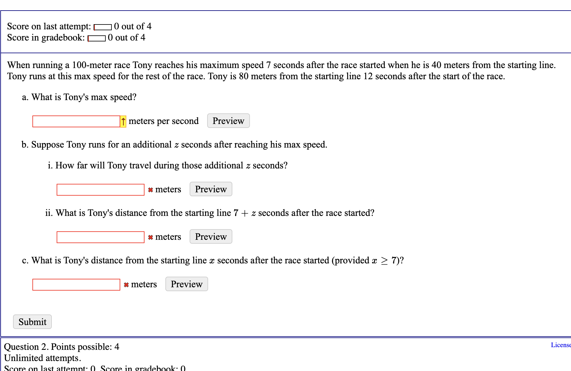 Solved Score on last attempt: 0 ﻿out of 4Score in | Chegg.com