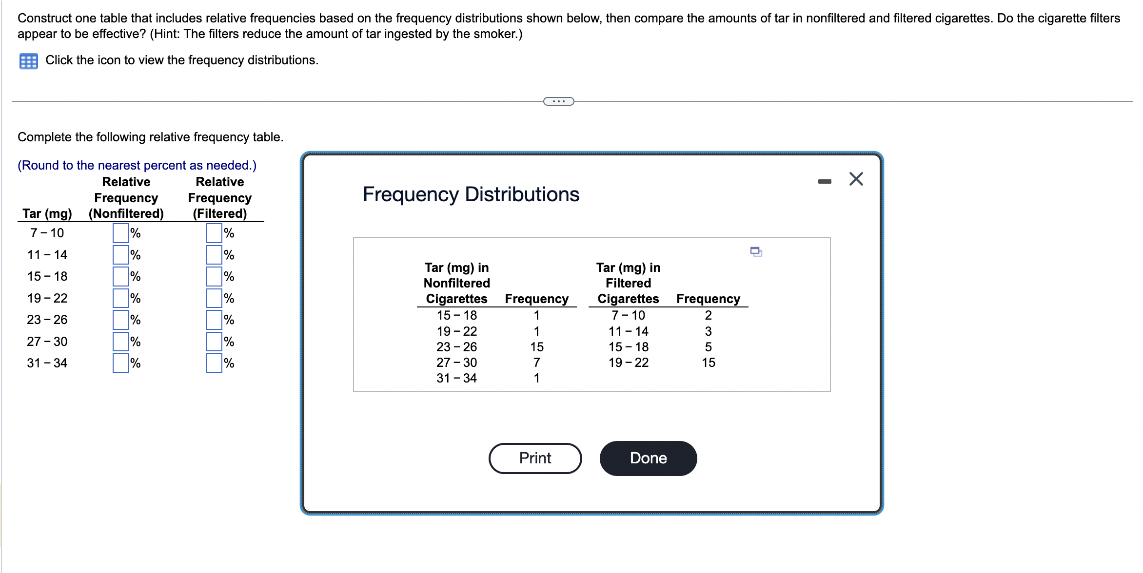 Solved Construct one table that includes relative | Chegg.com