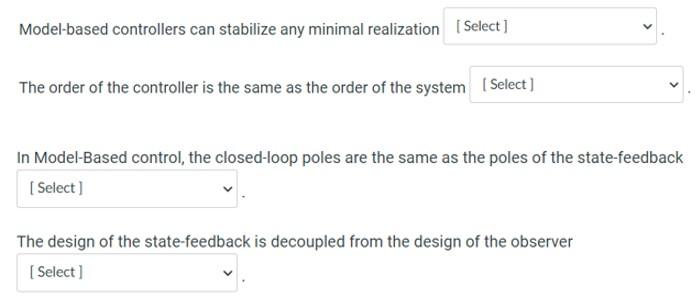 Solved Model-based controllers can stabilize any minimal | Chegg.com