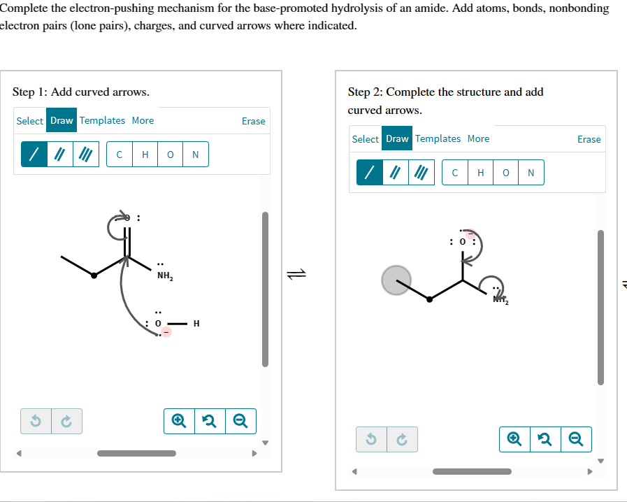 Solved Complete the electron-pushing mechanism for the | Chegg.com
