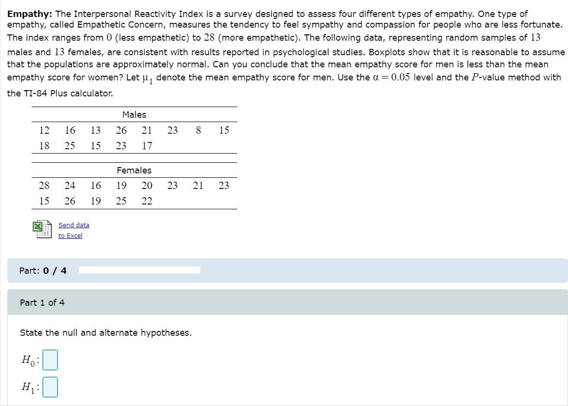 Solved Empathy: The Interpersonal Reactivity Index is a | Chegg.com