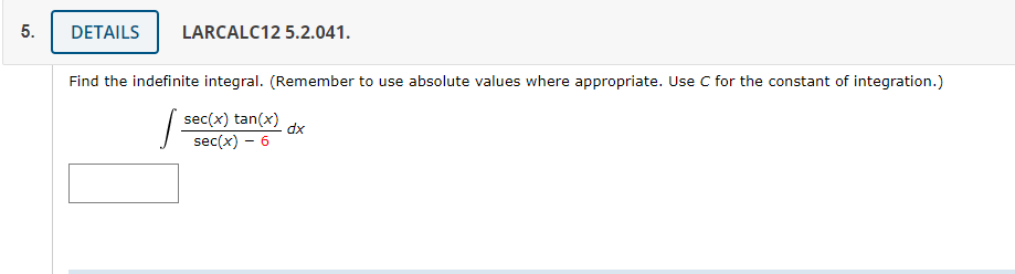 Solved Find the indefinite integral. (Remember to use | Chegg.com